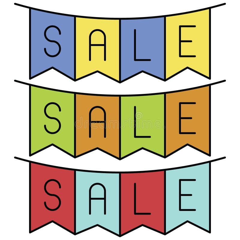 Party Flag Icon, Summer Sale Related Vector Stock Vector - Illustration ...