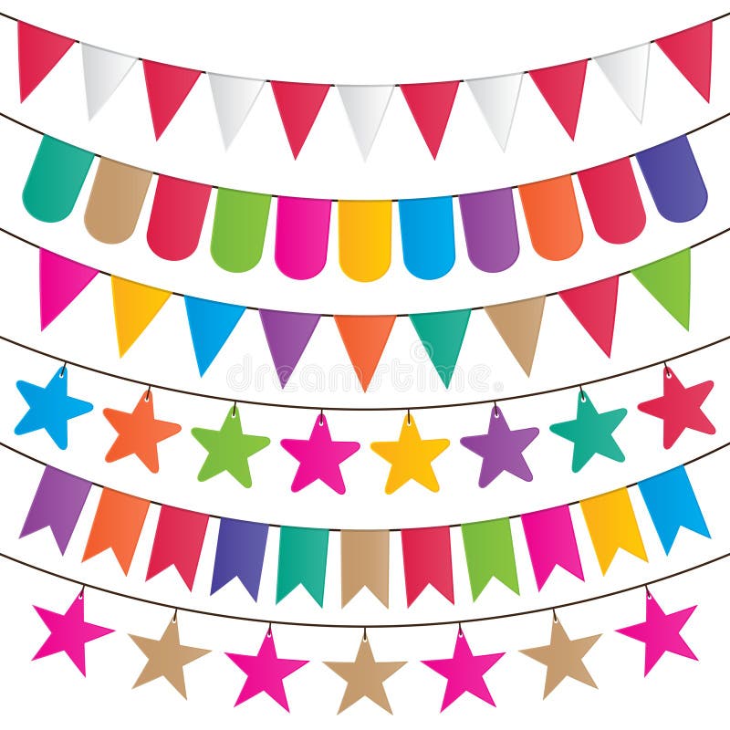 Party flags stock vector. Illustration of fair, kids - 37463384