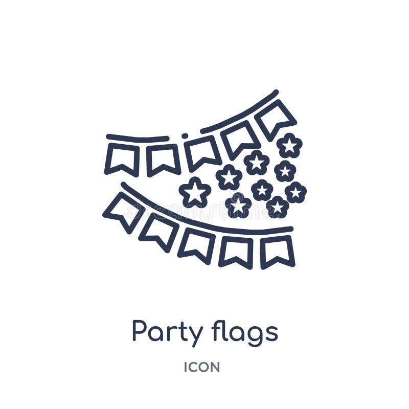 Party Flags Icon in Trendy Design Style. Party Flags Icon Isolated on ...