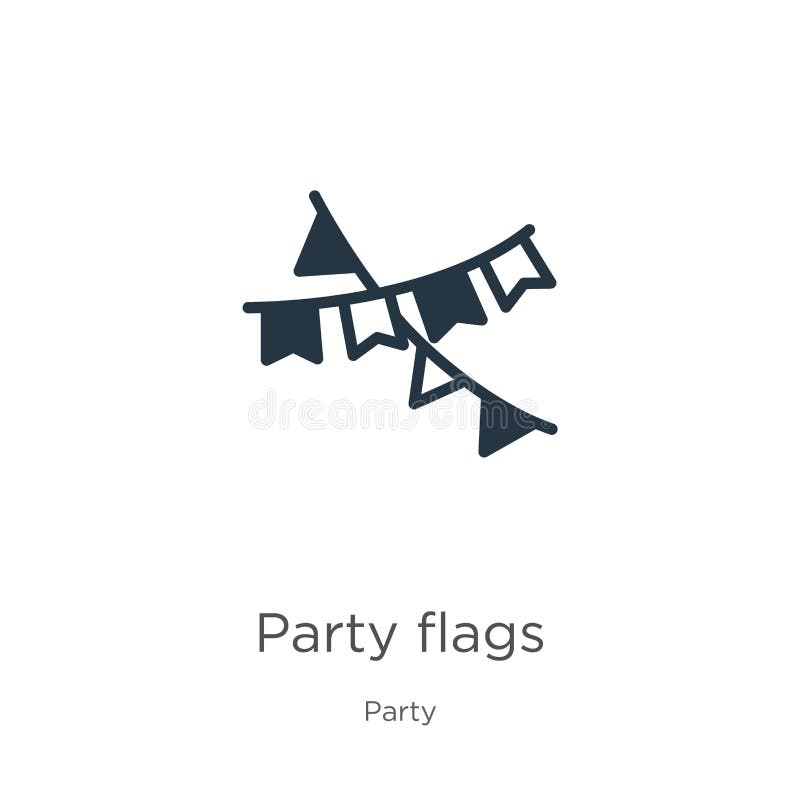 Party Flags Icon Vector. Trendy Flat Party Flags Icon from Party ...