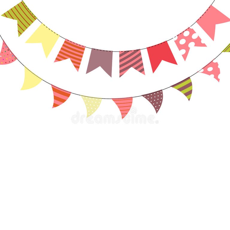 Party Flags Set Vector Illustration Stock Vector - Illustration of ...