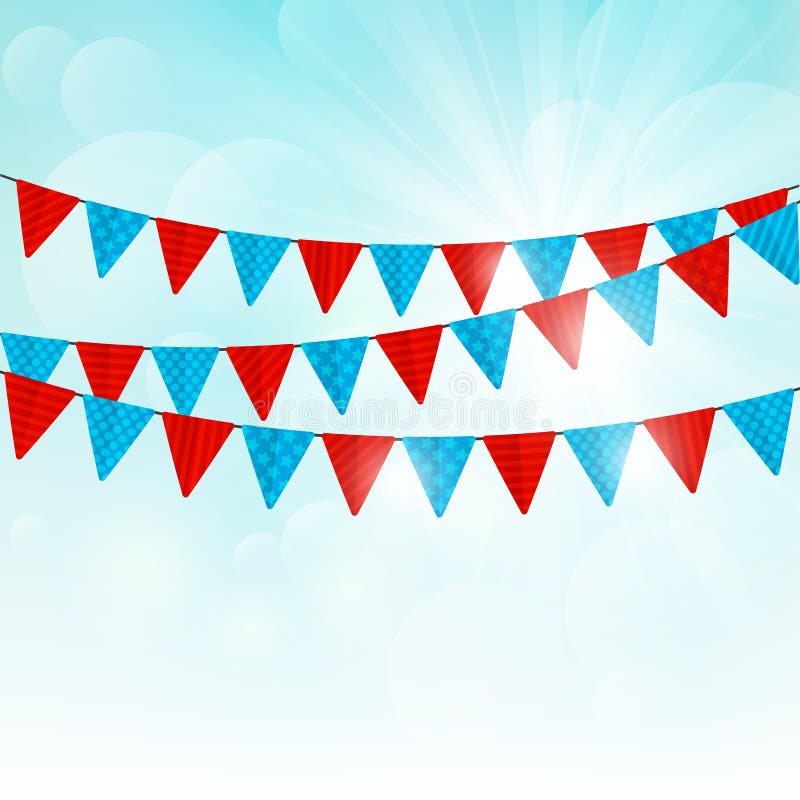 Party flags stock vector. Illustration of hanging, design - 40663985