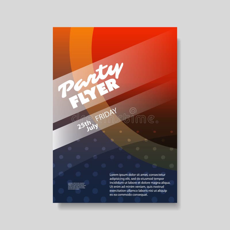 Party Flyer Concept with Abstract Background Stock Vector ...