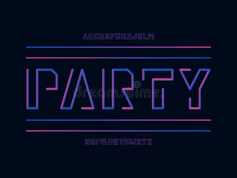 Party Font. Vector Alphabet Stock Vector - Illustration of letter ...