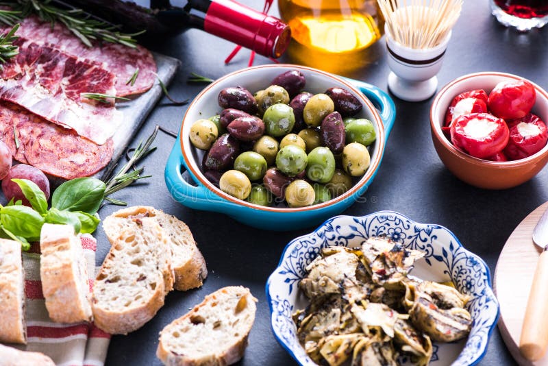 Spanish tapas party stock photo. Image of supper, spain - 7737196