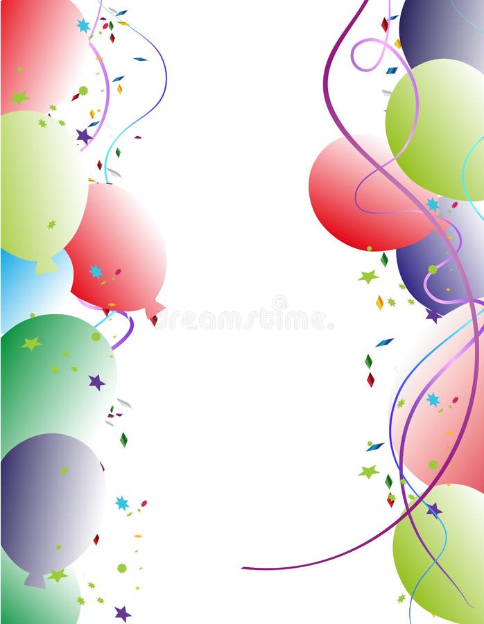 Party Frame Balloons Design Stock Vector - Illustration of carnival ...