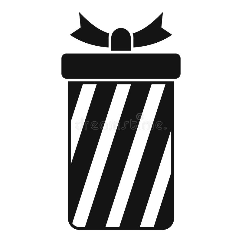 Party Gift Box Icon Simple Vector. Package Ribbon Stock Illustration ...