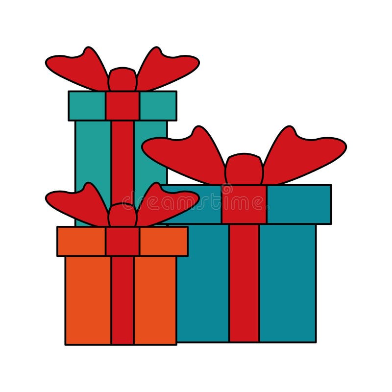 Party Gift Surprise Present Cartoon Stock Vector - Illustration of ...