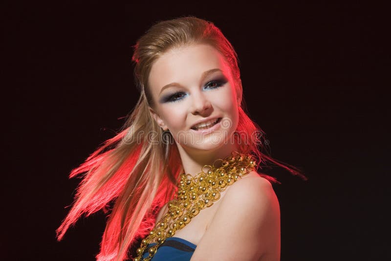 Party Girl. stock image. Image of light, jewellery, beautiful - 12262467