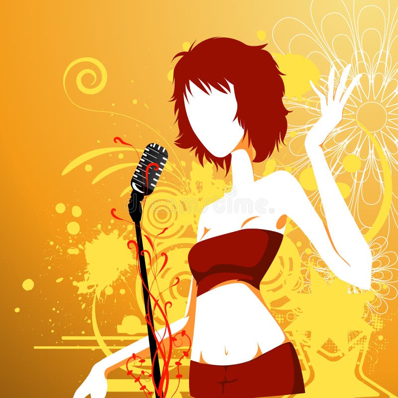 Party girl stock vector. Illustration of grunge, decor - 5042663