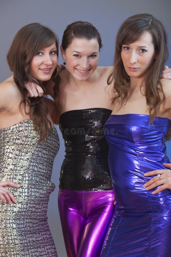Party girls stock image. Image of dress, smiling, leisure - 12926035