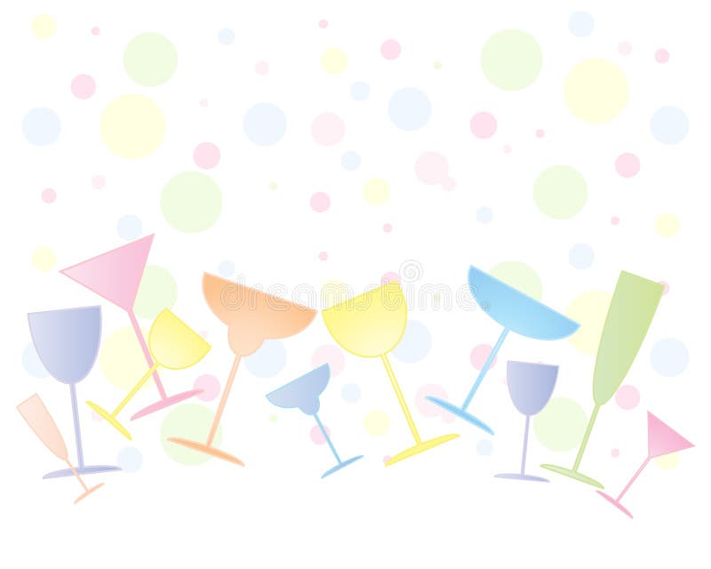 Party Glasses Doodle Vector Colorful Sticker. EPS 10 File Stock Vector ...