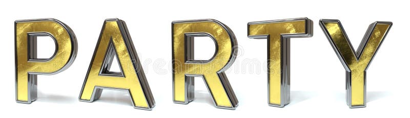 Party Word With Led Lamp Garland Stock Image - Image of glow, bright ...