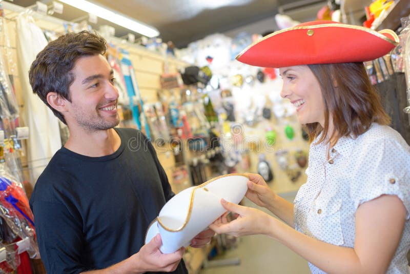 At party goods store stock image. Image of costume, assistant - 84632123