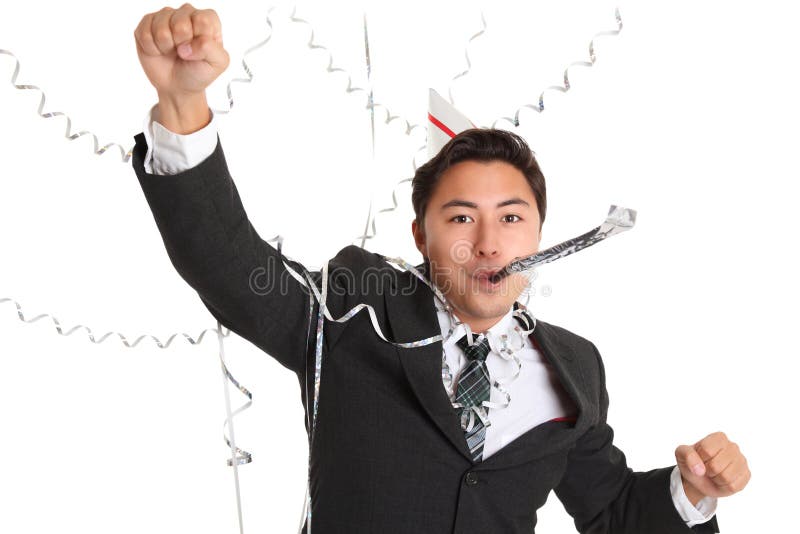 Partying Senior Business Man Stock Image - Image of noise, person: 3337459