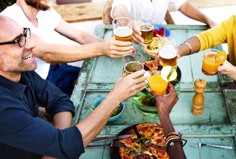 Party Happy Friends Drinks Fun Concept Stock Photo - Image of friends ...