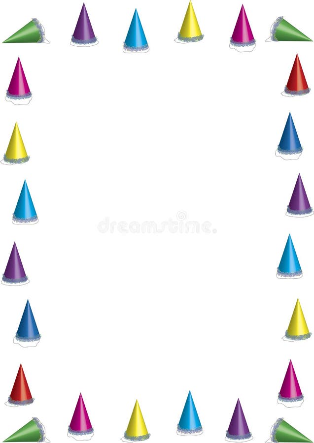 Party hat border stock illustration. Illustration of celebrate - 2998069