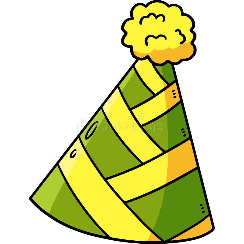 Party Hat Cartoon Colored Clipart Illustration Stock Vector ...