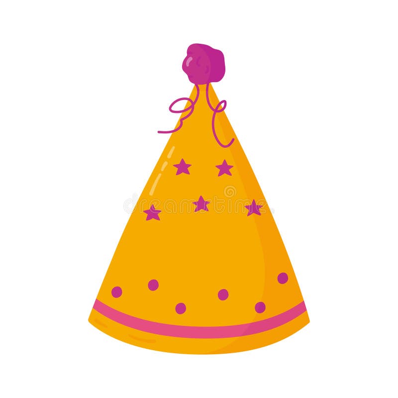 Party Hat in Cartoon Style. Stock Vector - Illustration of year, event ...