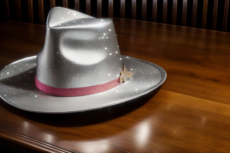 Party Hat Resting on a Table Sparkle Glinting Off Its Pointed Tip Stock ...