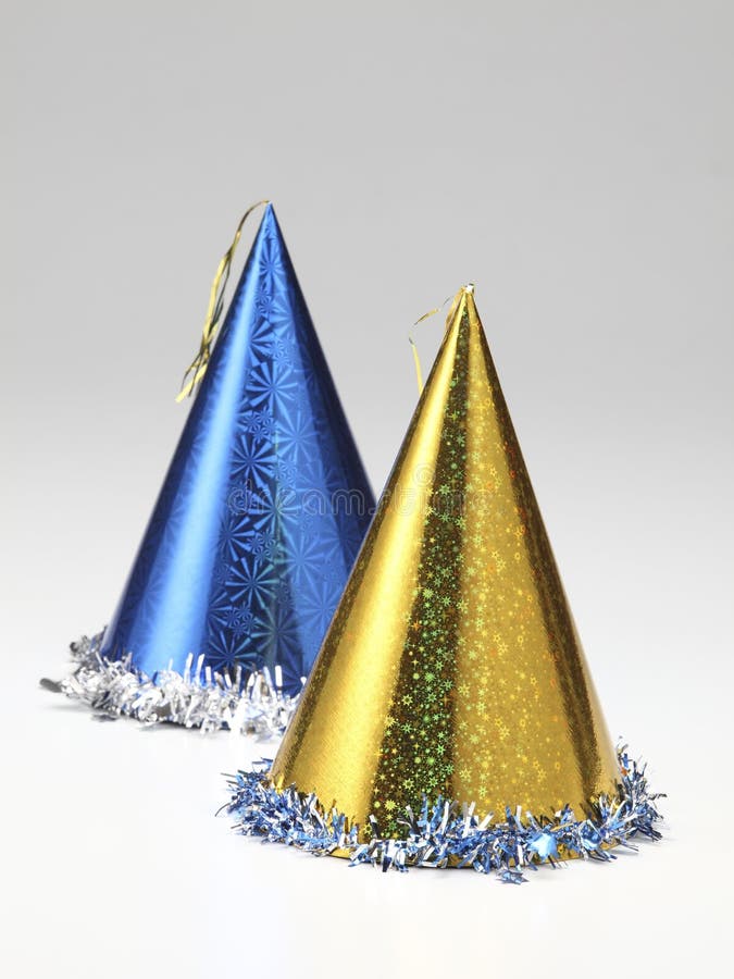 Party hats stock photo. Image of background, single, gold - 10552260