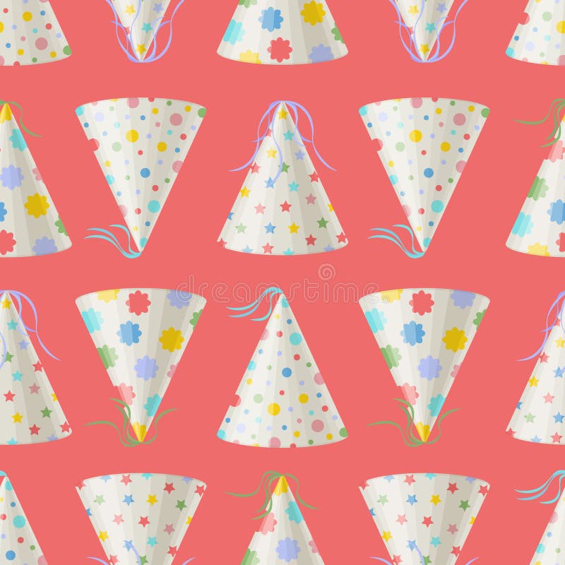 Party Hats are a Pattern. a Festive Pattern. Seamless Pattern Featuring ...