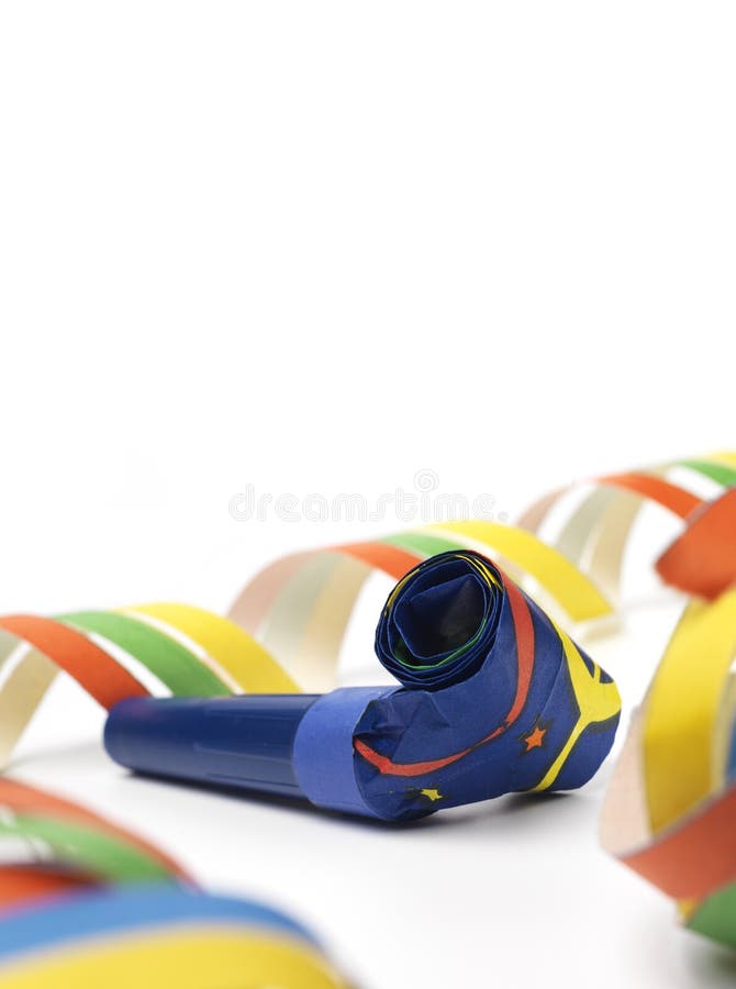 Party Horn Blower stock photo. Image of streamer, close - 46039558
