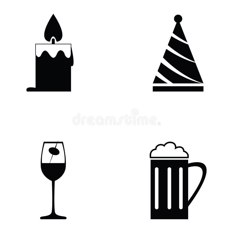 Party icon set stock vector. Illustration of party, celebration - 102683230