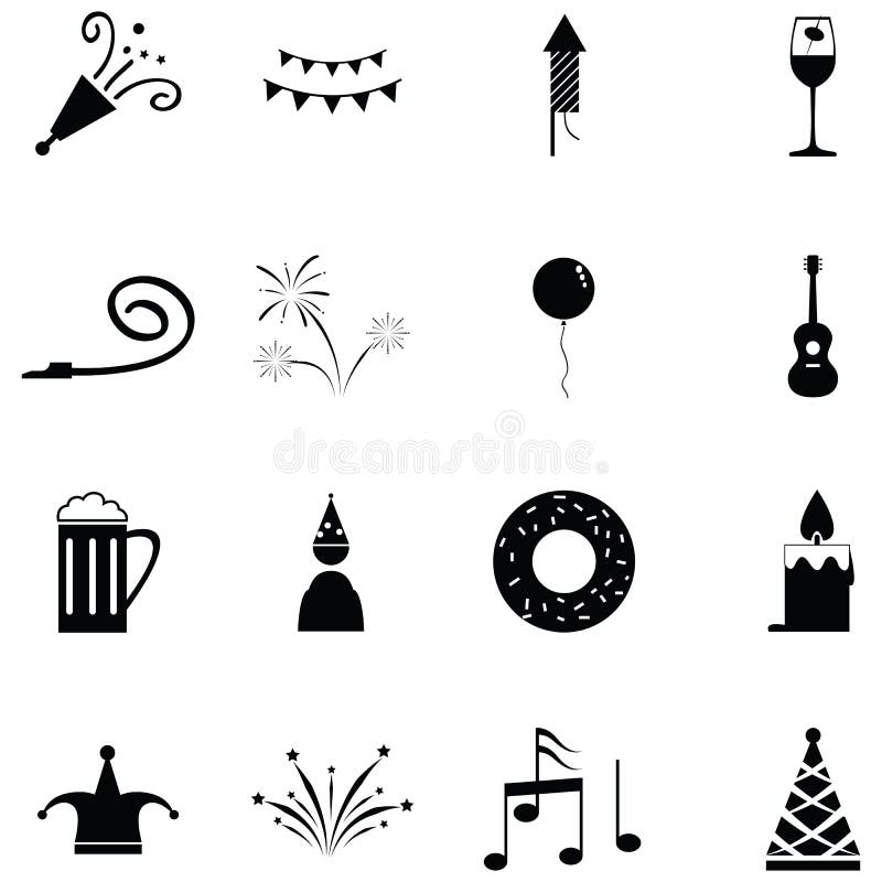 Party icon set stock vector. Illustration of symbol - 120569782