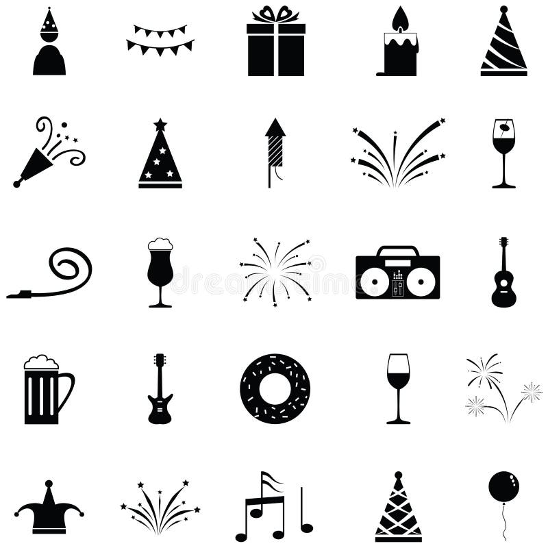 Party icon set stock vector. Illustration of holiday - 120569784