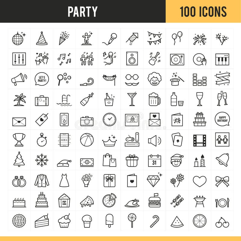Party Icon. Vector Illustration. Stock Vector - Illustration of food ...