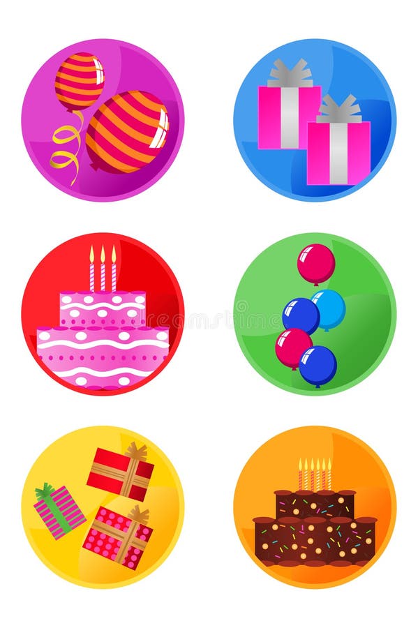 Birthday cupcake toppers stock vector. Illustration of label - 39428039