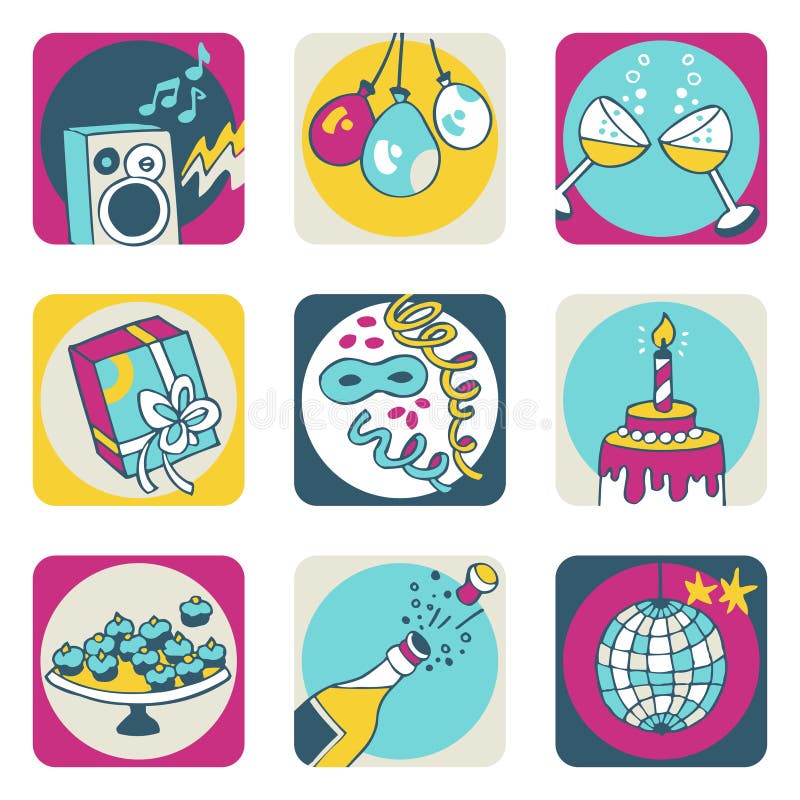 A Collection of Sparkling Violet Glitter Stylized Fancy Night Club and ...