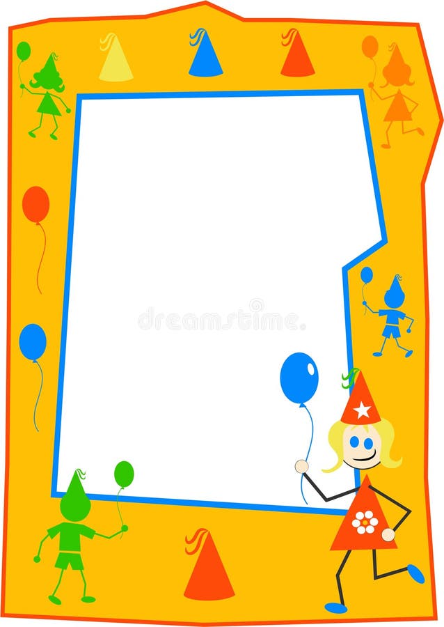 Party Kids Border stock illustration. Illustration of parties - 94214