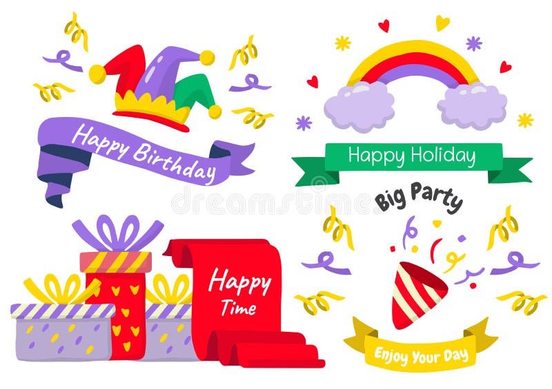 Party Label Vector Logo for Banner Stock Vector - Illustration of ...