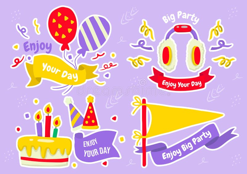 Party Label Vector Logo for Banner Stock Vector - Illustration of ...