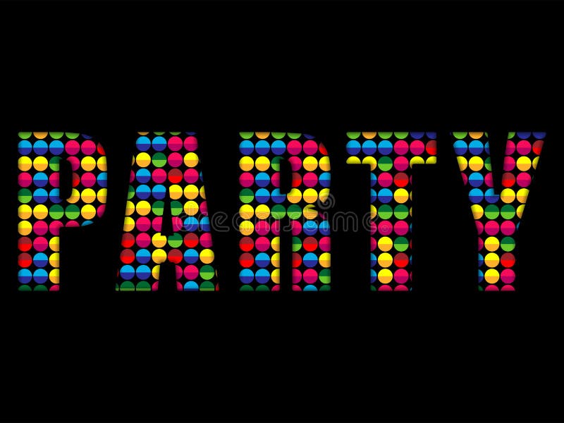 Party Letters Music Disco Colorful Alphabet Stock Vector - Illustration ...