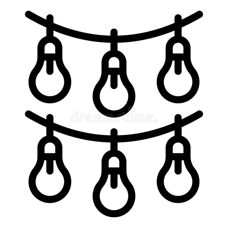 Party Light Bulbs Icon, Birthday Party Related Vector Illustration ...