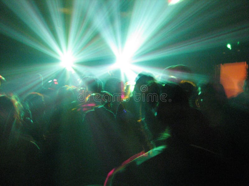 Party Light into the Crowd Distorted Lights Stock Image - Image of ...