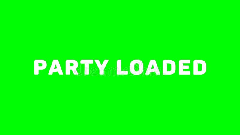 Party Loaded Text Green Screen Animated Video Stock Video - Video of ...