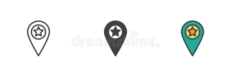 Party Location Pin Different Style Icon Set Stock Vector - Illustration ...