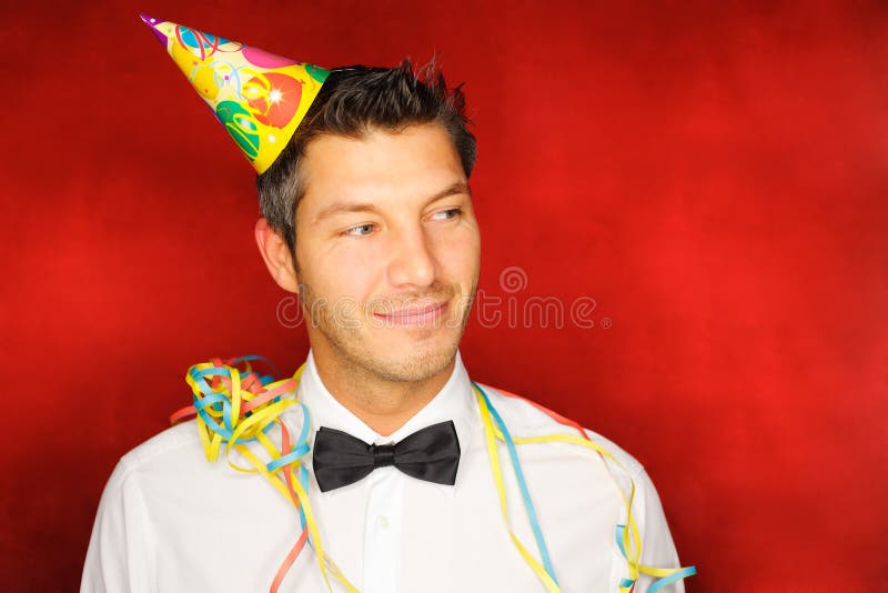 Party man stock photo. Image of december, green, entertainment - 16465210