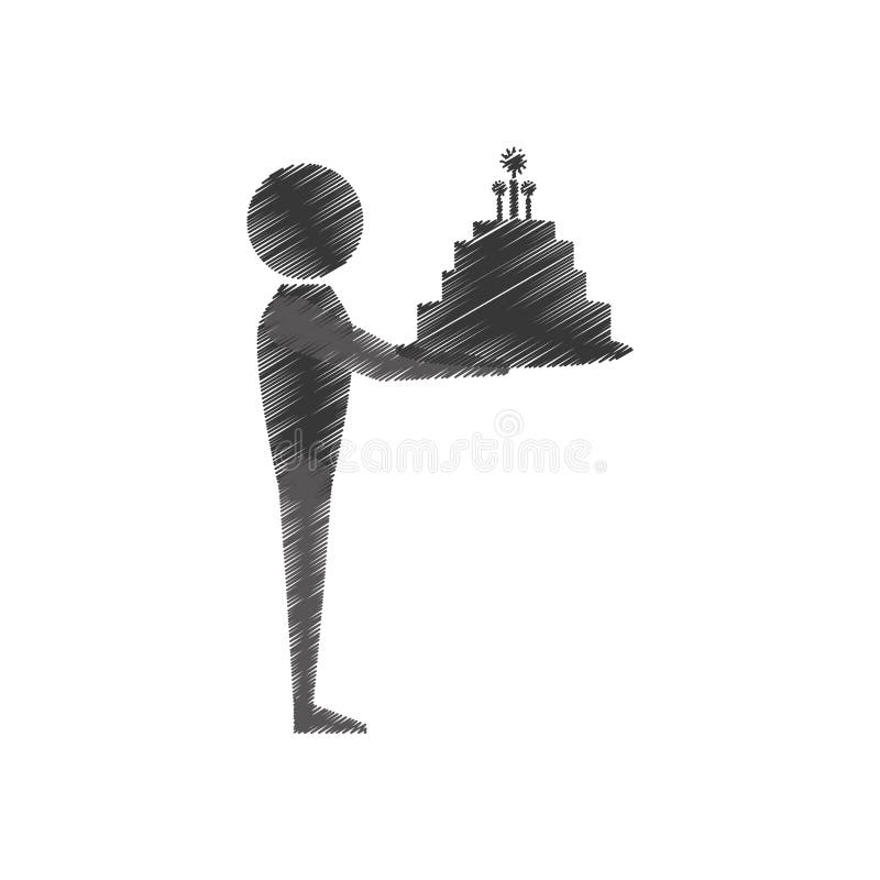 Party man cake icon image stock illustration. Illustration of event ...