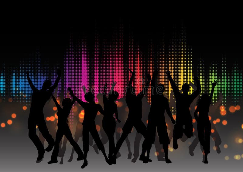 Party-Menge Auf Grafik-Equalizer-Design Stock Abbildung - Illustration ...