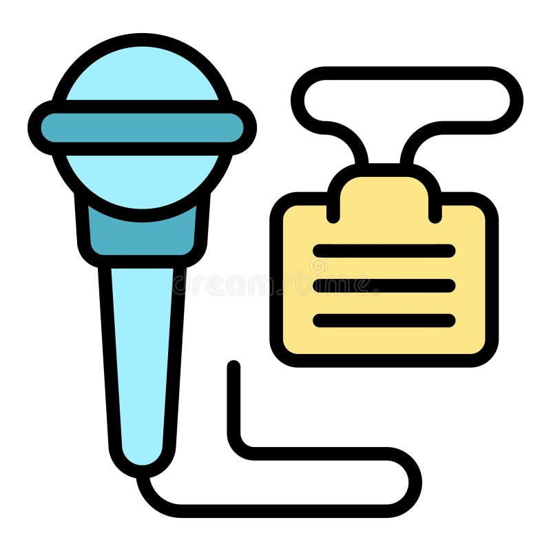 Party Microphone Icon Vector Flat Stock Illustration - Illustration of ...