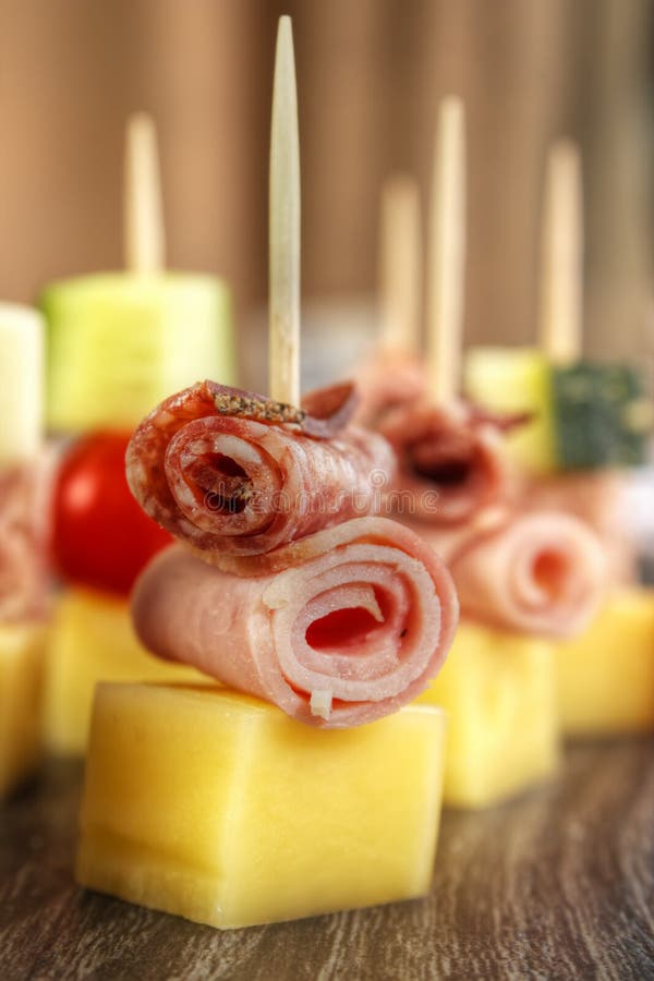 Cocktail stick snacks stock image. Image of cuts, cold - 36164271