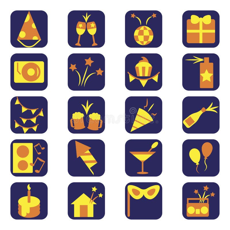 Party night, icon stock vector. Illustration of design - 261076486