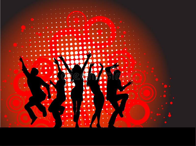 Party people stock vector. Illustration of disco, vector - 9295302