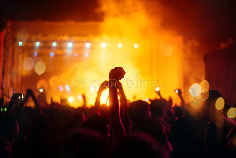 Party People Attending a Concert Stock Image - Image of people ...