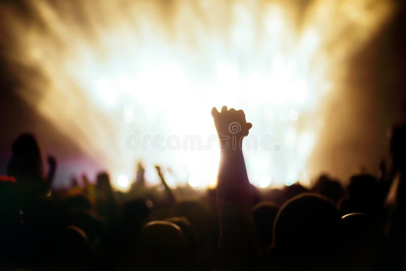 Party People Attending a Concert Stock Photo - Image of popular, crowd ...